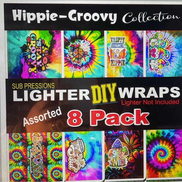 Art | Groovy Sticker Wraps Fits Full Size Bic8 Pack Lighter Not ...